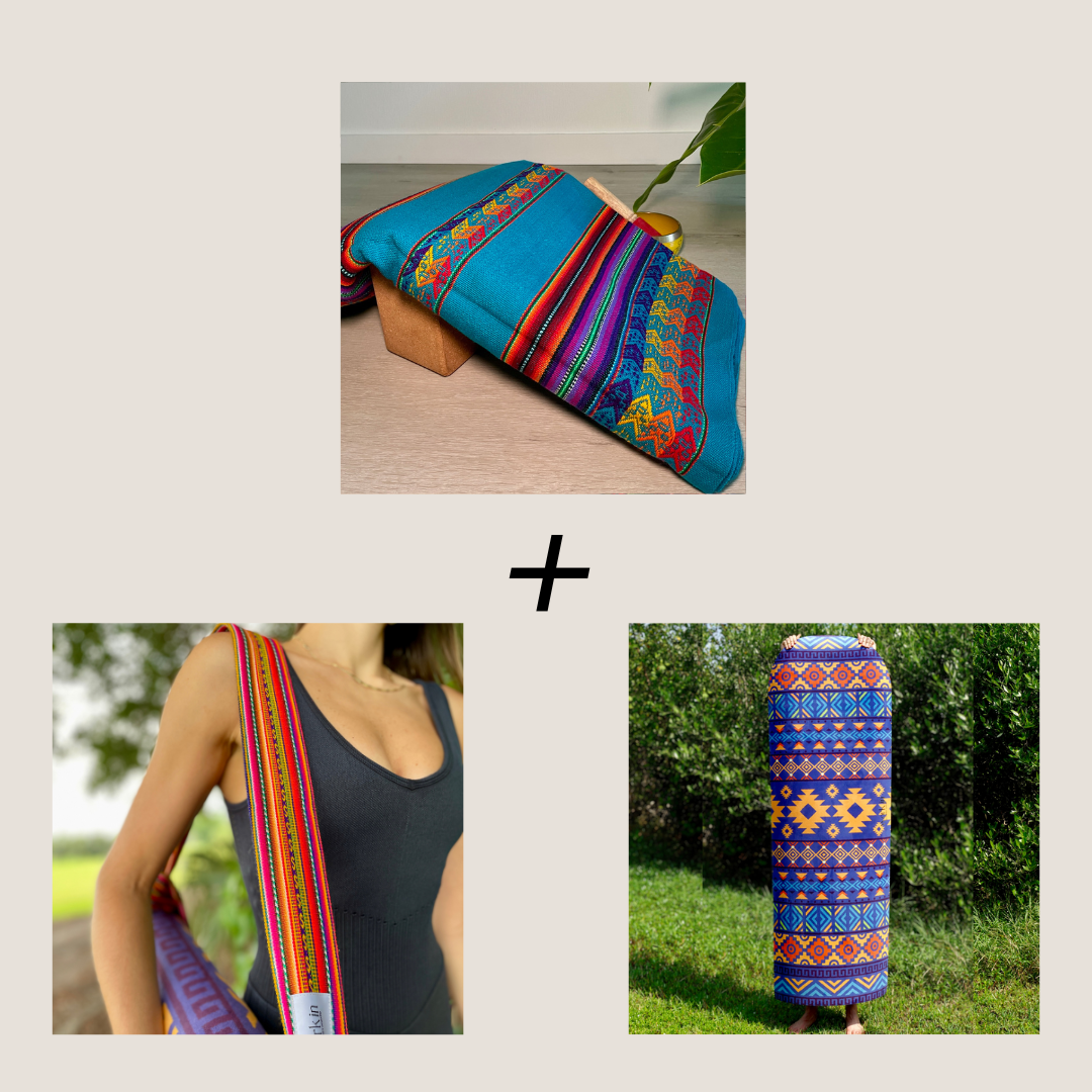 Yoga Bundle Mat + Strap + Blanket – WORK IN